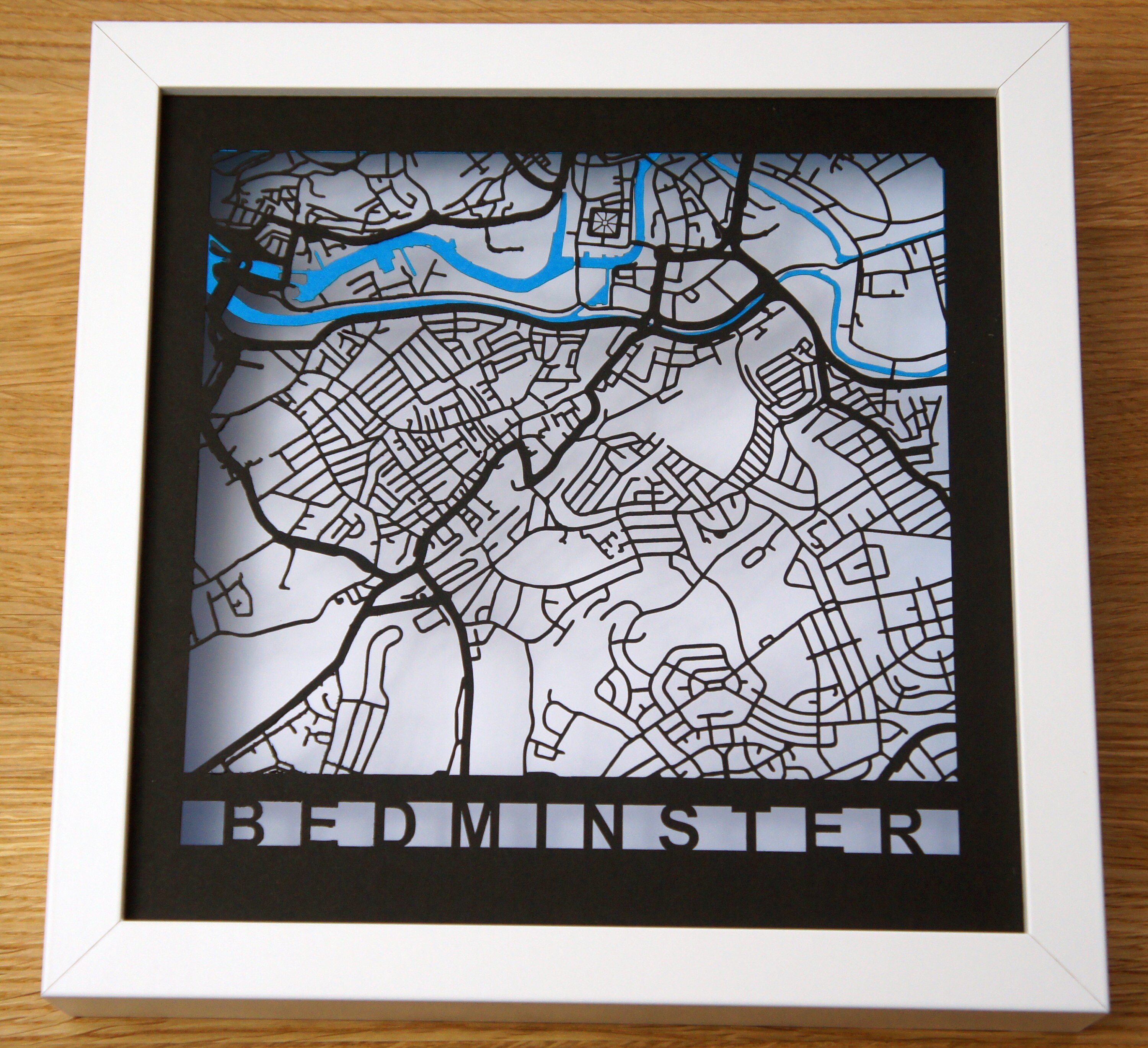 Custom Laser Cut Map - Personalised - Local - Your Area - House Warming ...