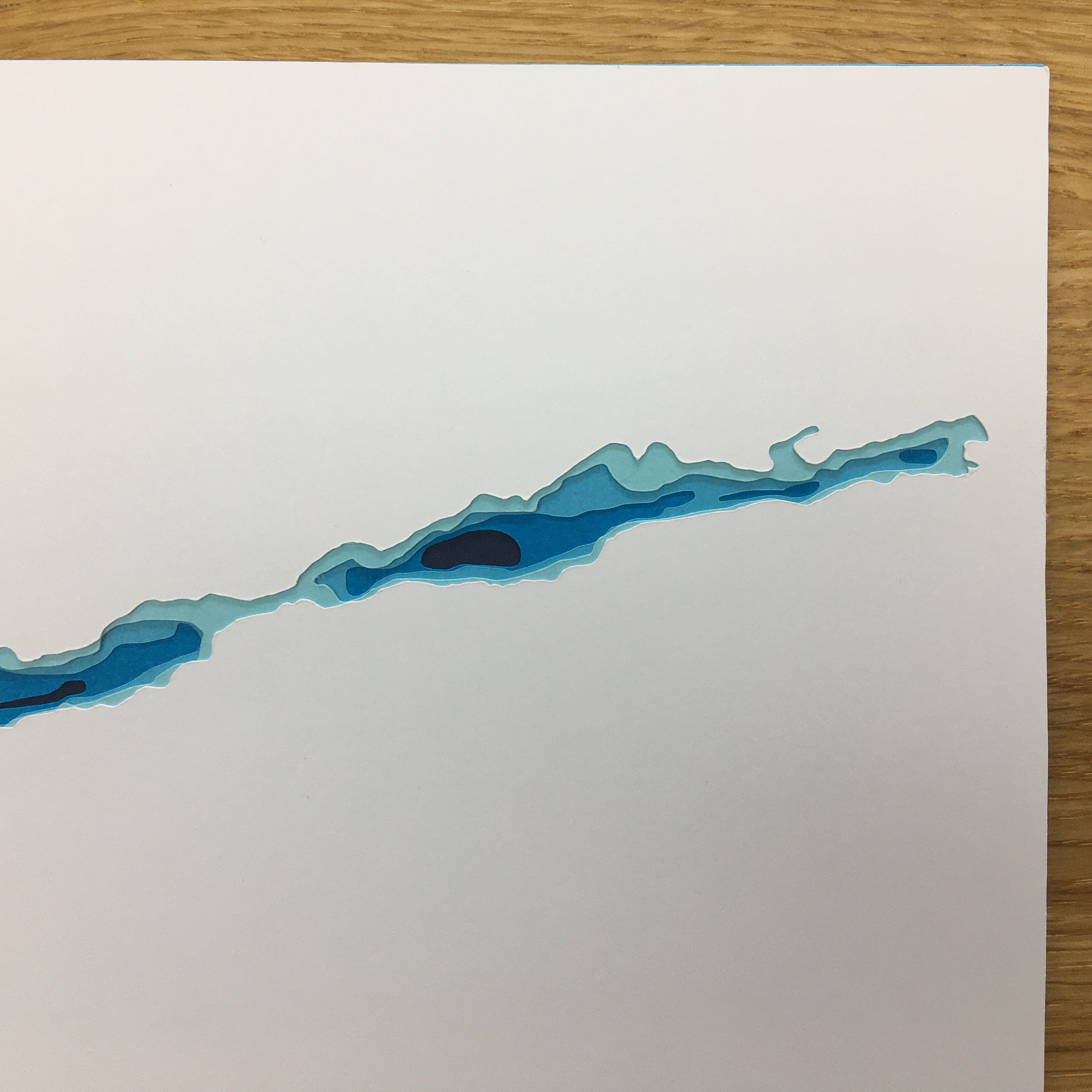 Loch Leven - Sea Loch - Scotland - Cut Bathymetric Map - Unframed ...