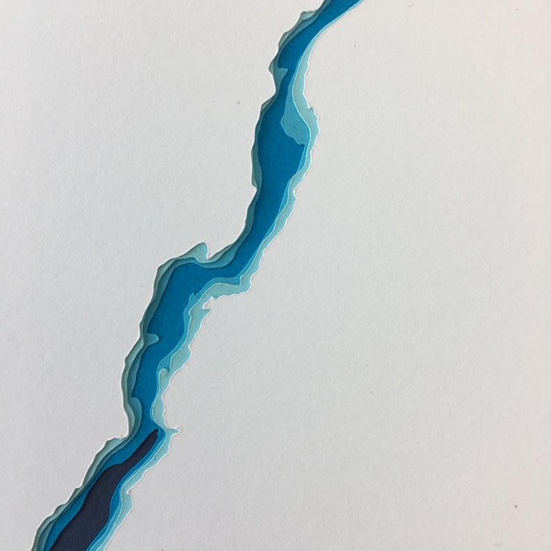 Loch Awe - Scotland - Cut Bathymetric Map - Unframed - Custom Made ...