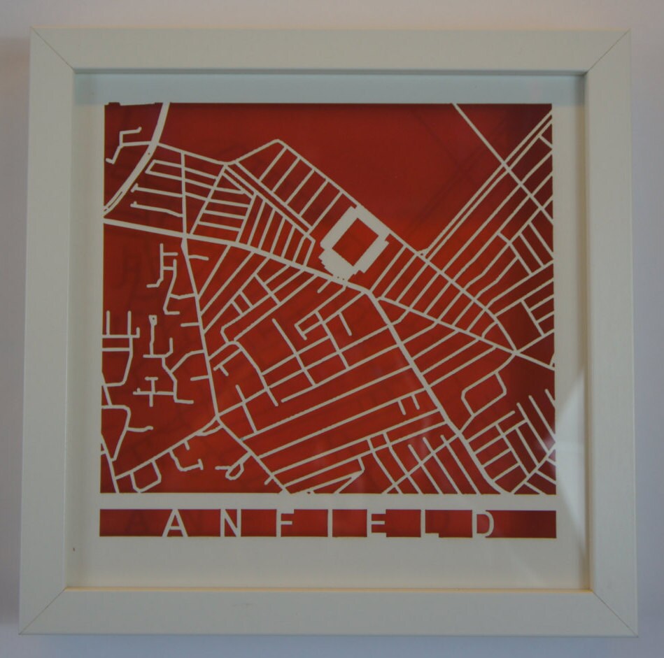 Custom Football Stadium Map - Laser Cut - Personalised for Your Team ...