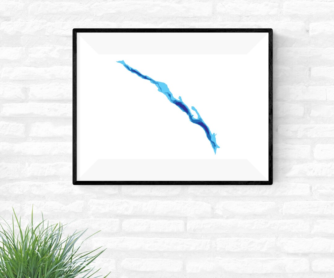 Loch Shin - Scotland - Cut Bathymetric Map - Unframed - Custom Made ...
