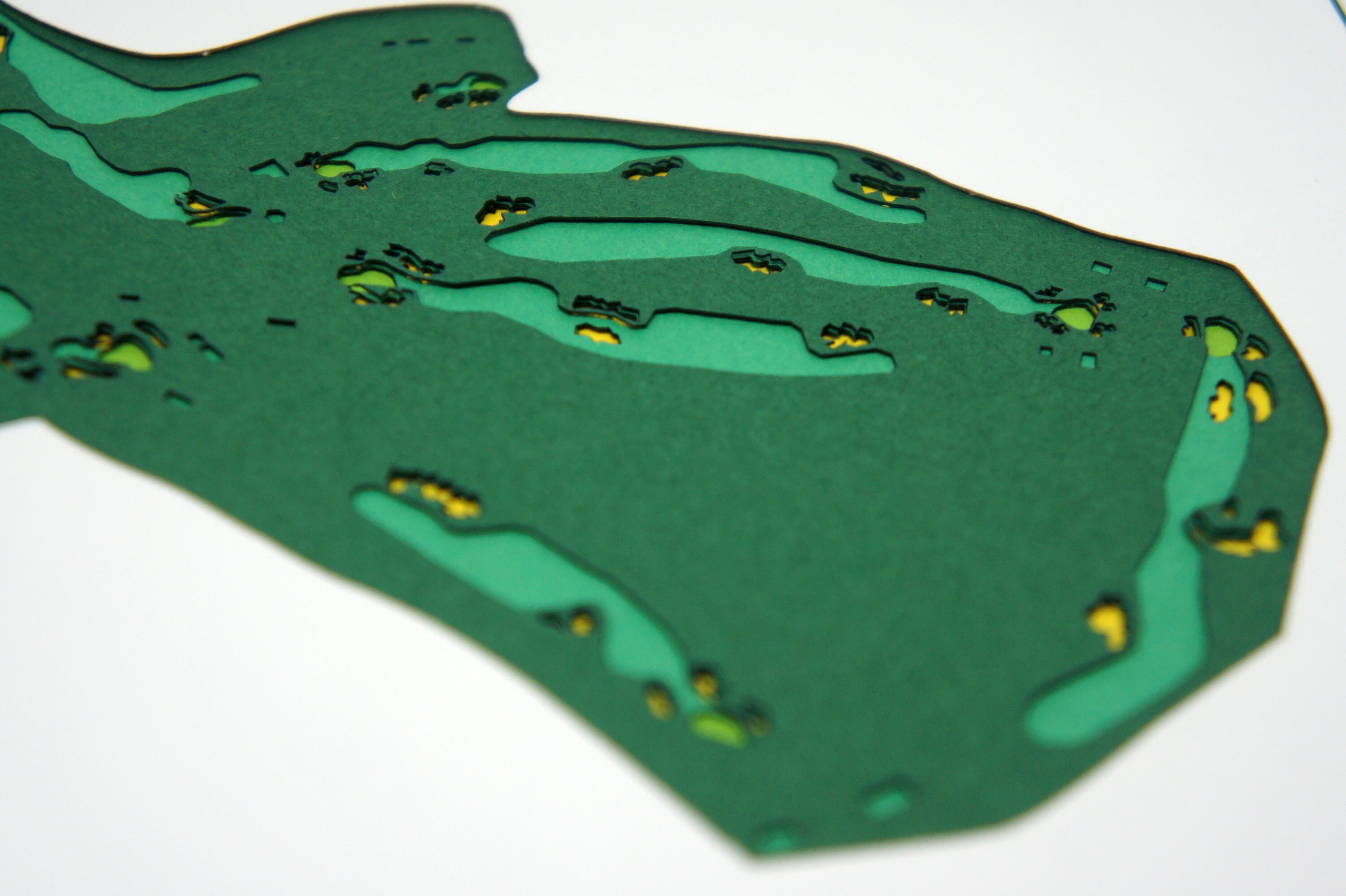 Cypress Point Golf Course laser cut map Unframed custom | Etsy