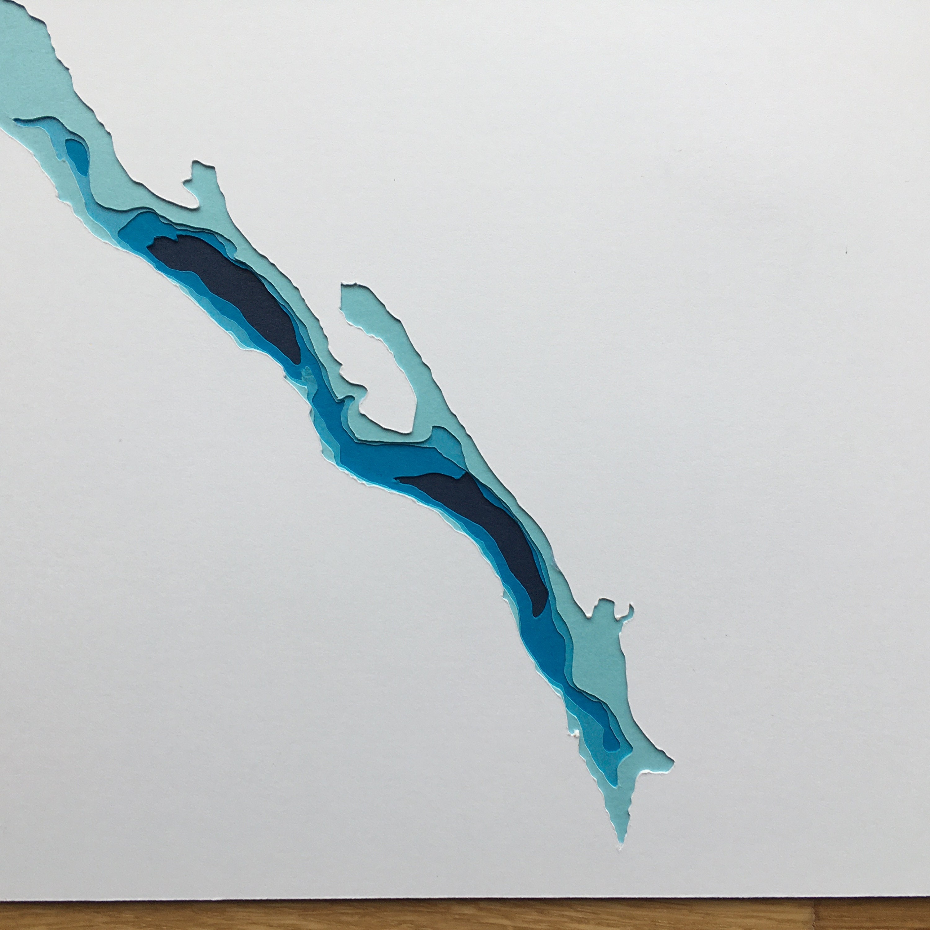 Loch Shin Scotland Cut Bathymetric Map Unframed Custom Made Unique - Etsy