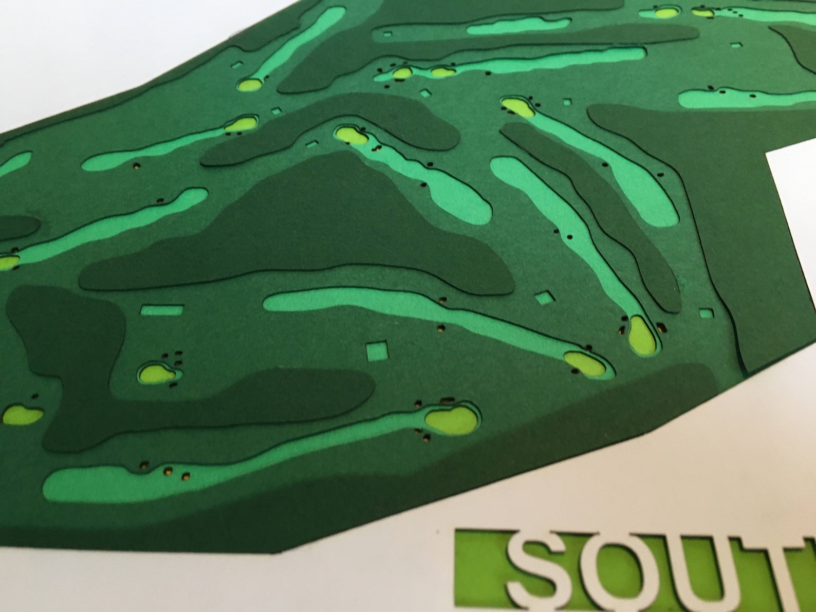 Custom Golf Course Map - Laser Cut - Unique - Your Golf Course ...