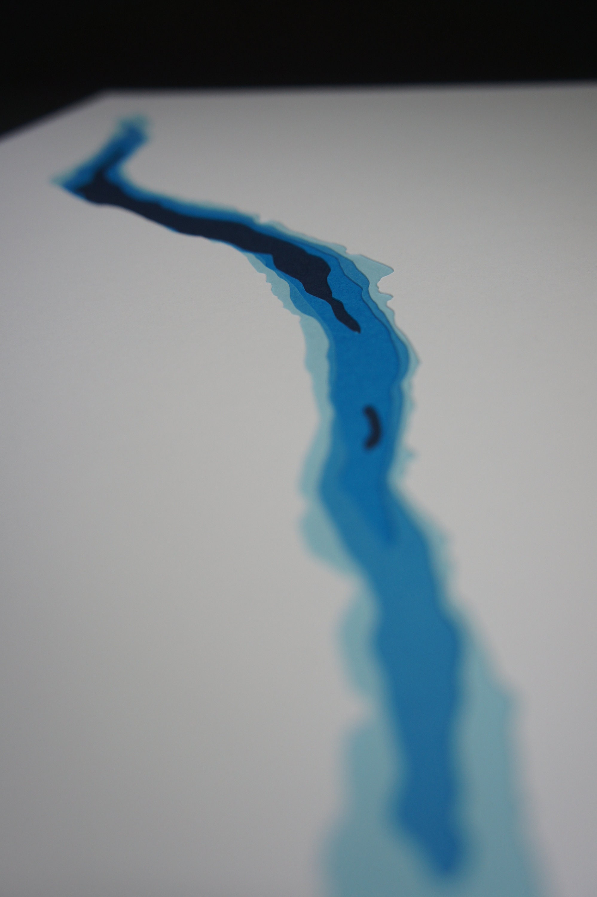 Loch Tay - Scotland - Cut Bathymetric Map - Unframed - Custom Made ...