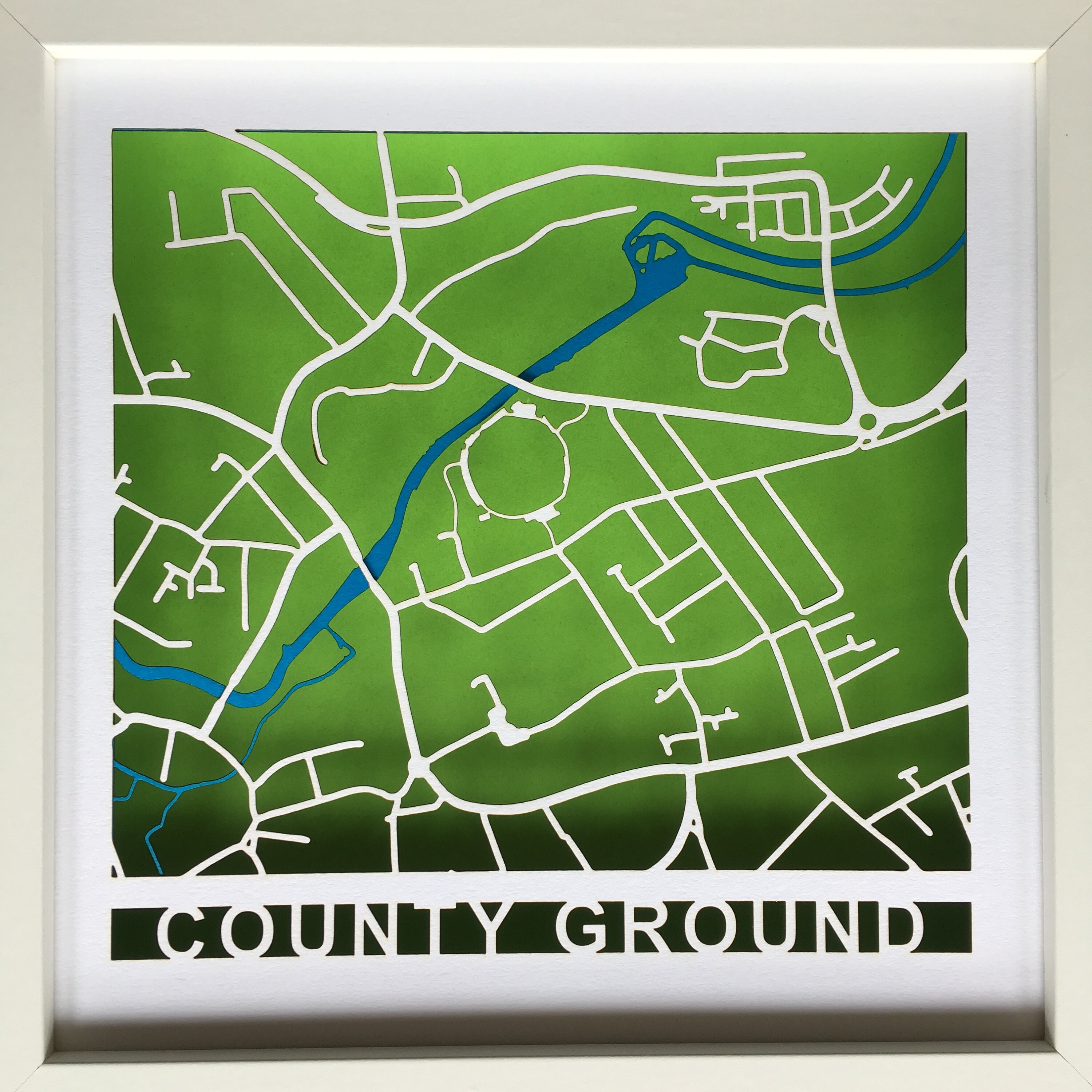 Custom Cricket Ground Map Laser Cut Personalised for Your Team Shadow ...