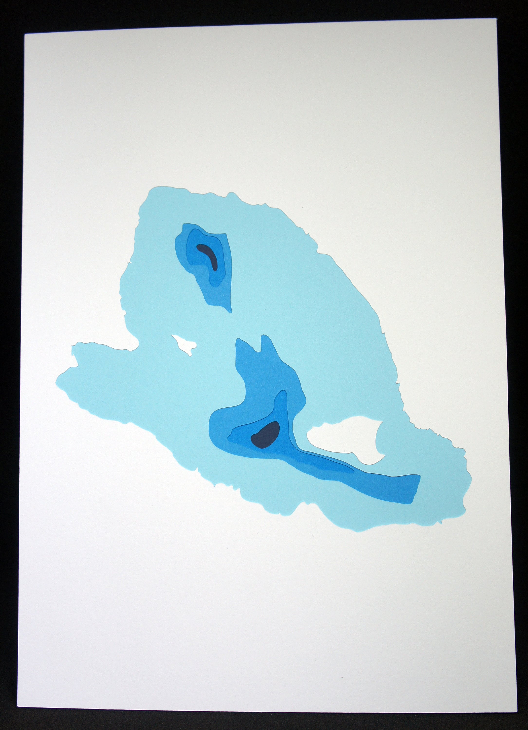 Loch Leven - Scotland - Cut Bathymetric Map - Unframed - Custom Made ...