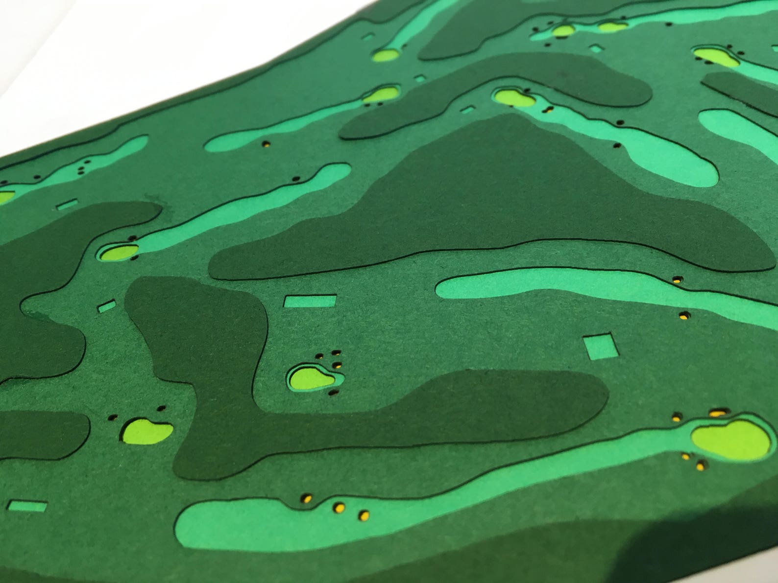 Custom Golf Course Map - Laser Cut - Unique - Your Golf Course ...