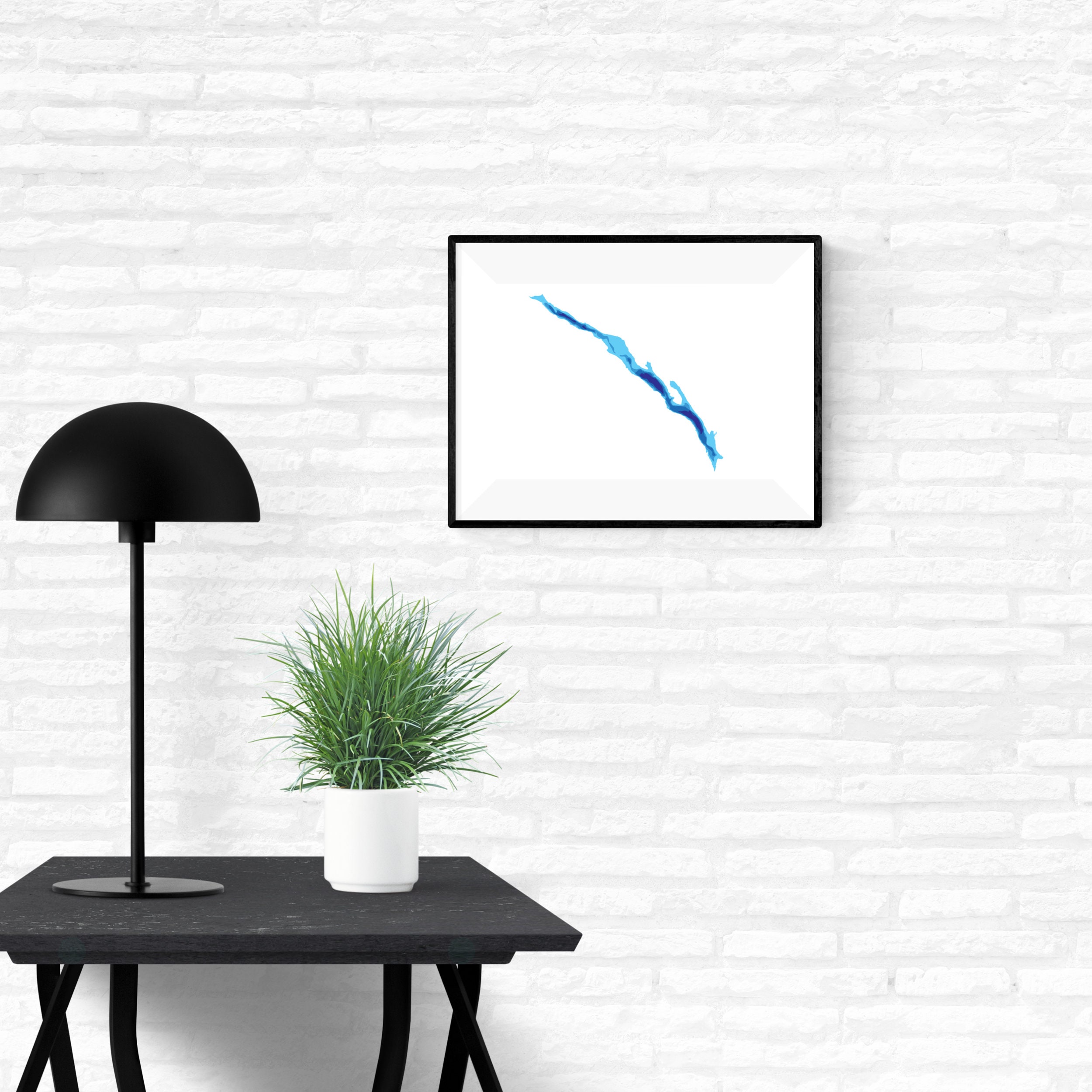 Loch Shin Scotland Cut Bathymetric Map Unframed Custom Made Unique - Etsy