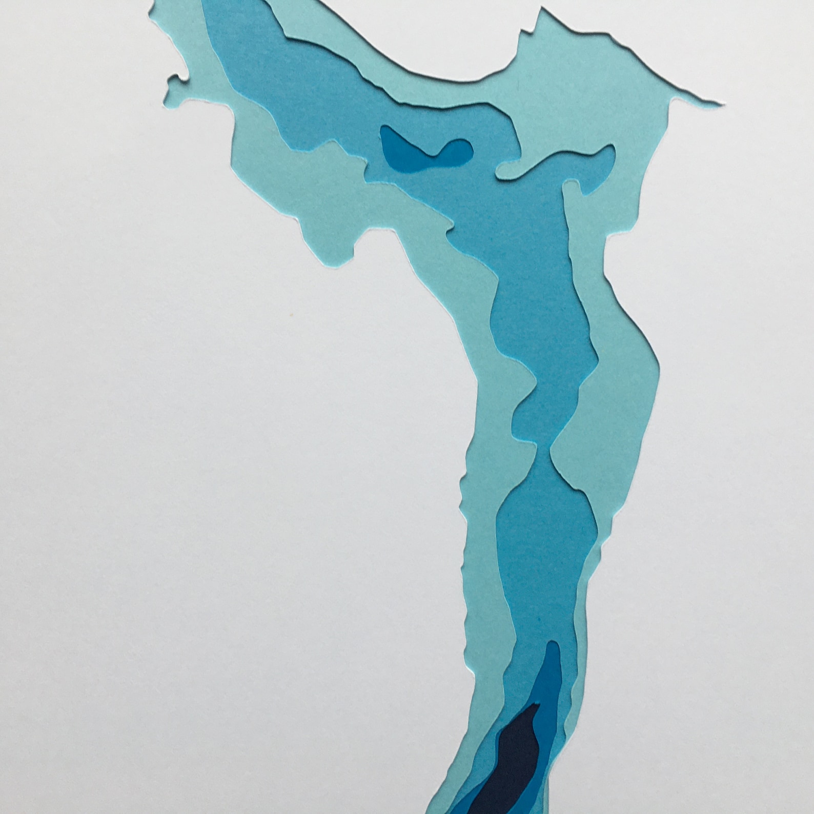 Loch Doon - Scotland - Cut Bathymetric Map - Unframed - Custom Made ...