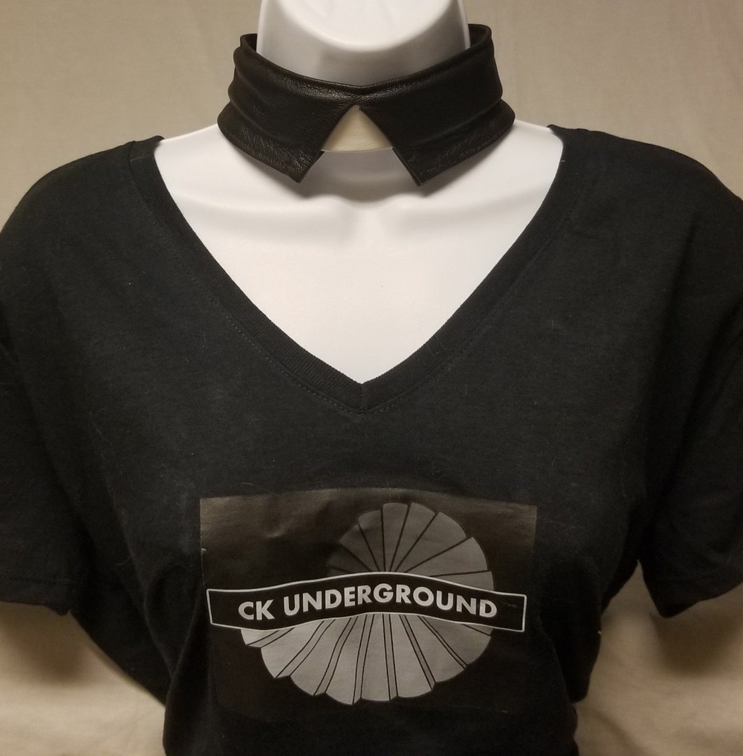 Leather Priest Collar Clergy/clerical Lapel Style, White Lamb Leather ...