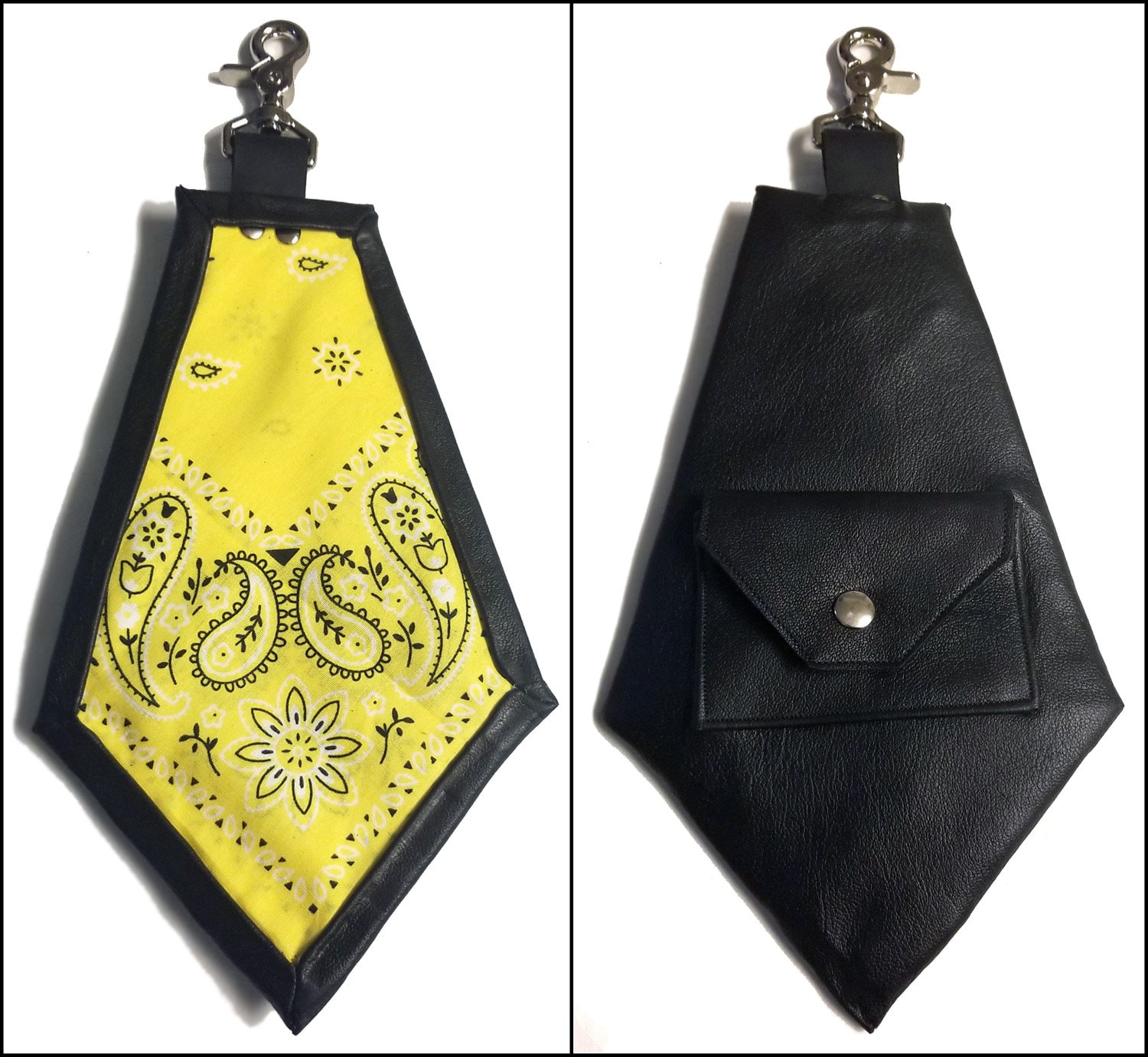 Leather Pocketless Flagging Handkerchief Flagging Embedded in Leather ...