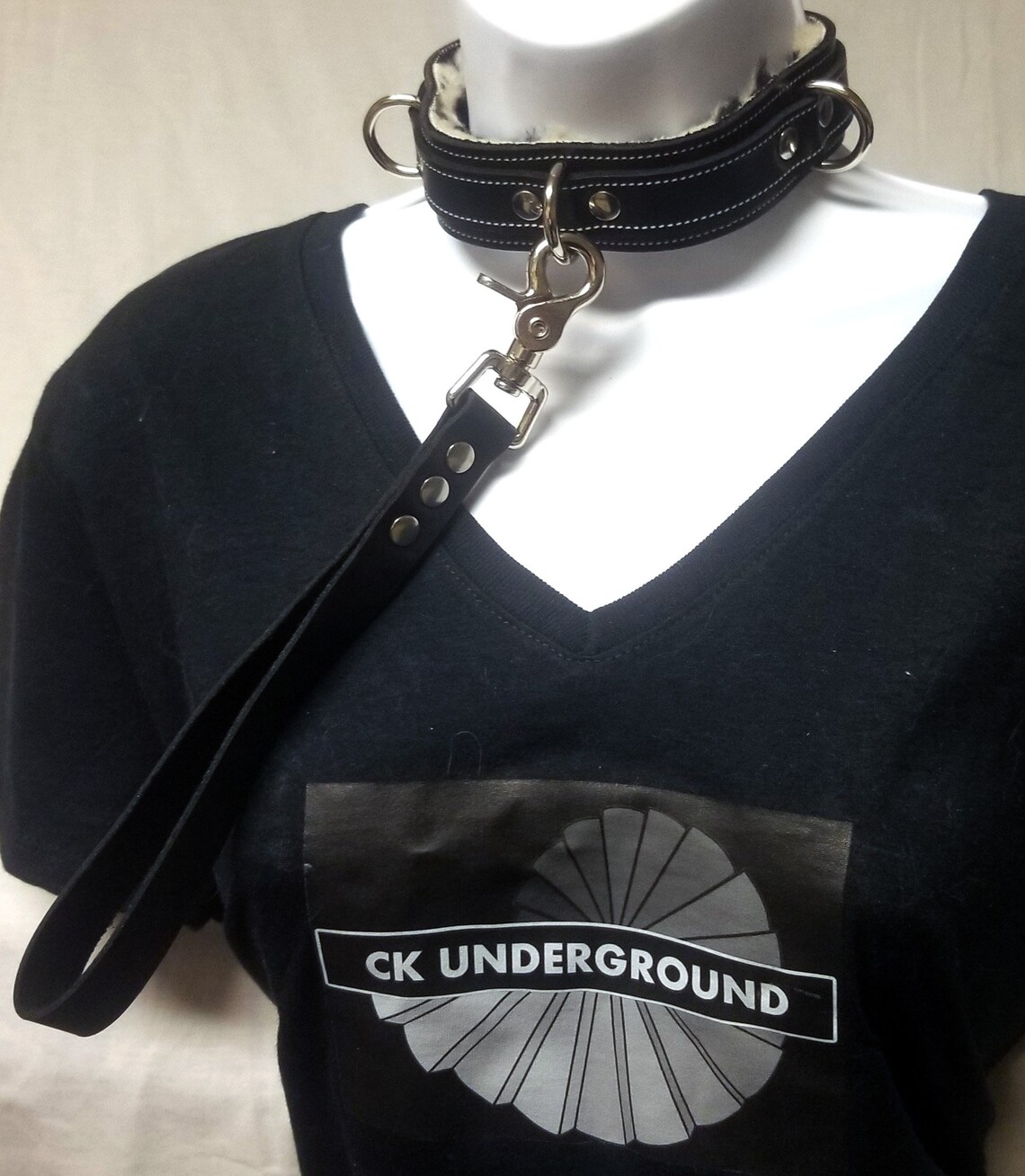 Black Leather Handle With Clip, Perfect for Leash Handles or Anything ...