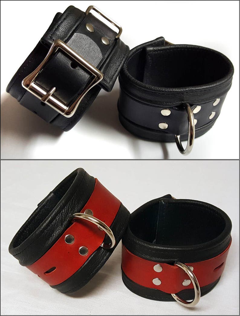 Leather Wrist, Ankle, & Thigh Cuff/restraint Sets - Leather Lined ...