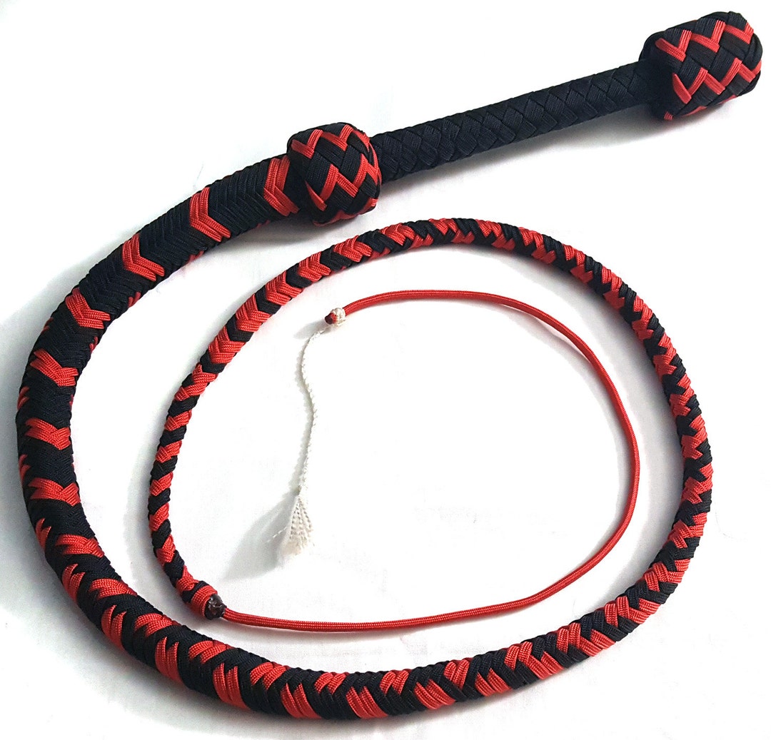 4 Foot 16 Plait Red & Black Nylon Bullwhip BB Core Steel - Etsy Canada
