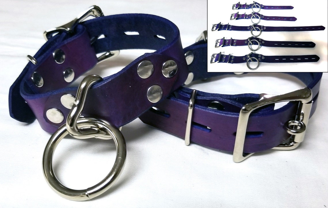 Locking Heavy Leather Collar, Wrist, and Ankle Restraints, Bondage ...