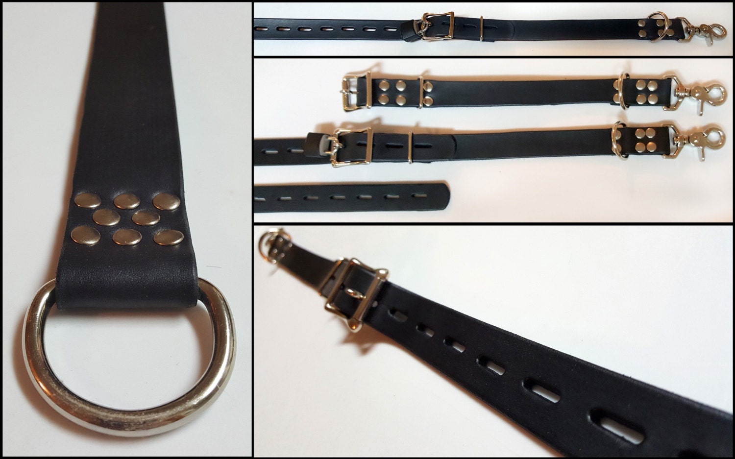 Heavy Leather, Adjustable Locking Bondage Strap - 2 Styles - Multiple ...