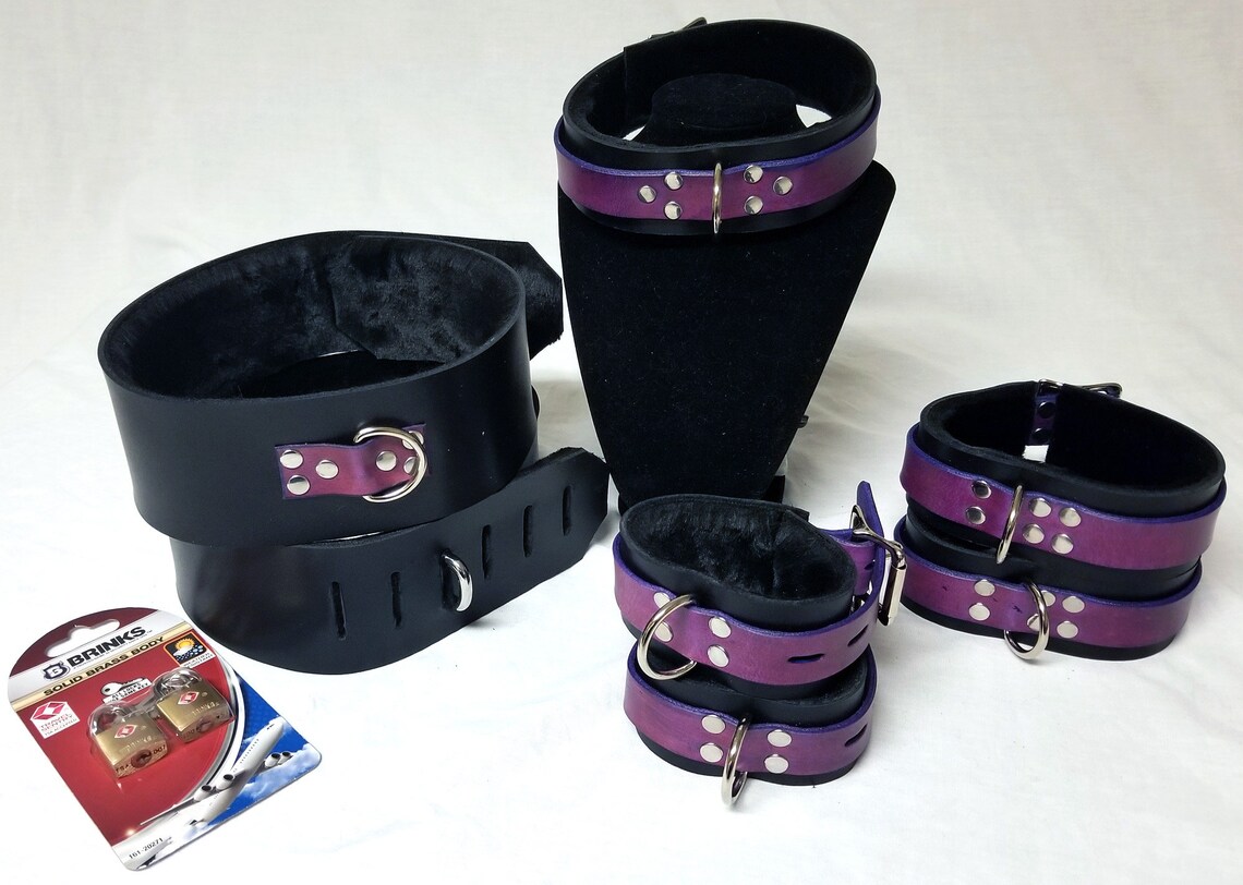 Leather Locking Wrist/ankle/upper Thigh Hasps, Cuffs/restraints, & Sets ...