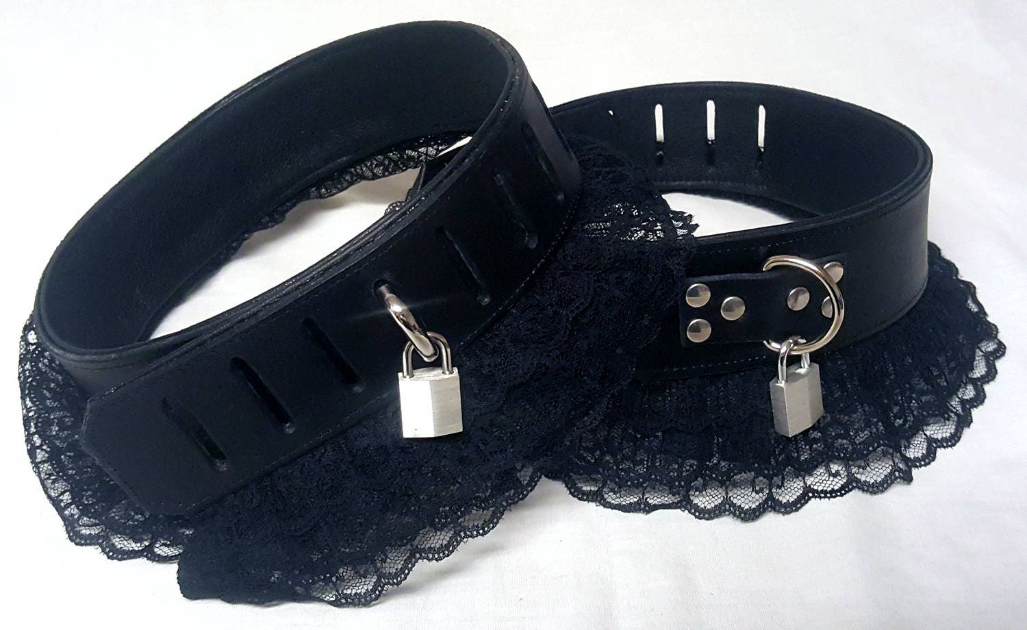 Leather & Lace Upper Thigh Hasps Leather Lined Durable - Etsy