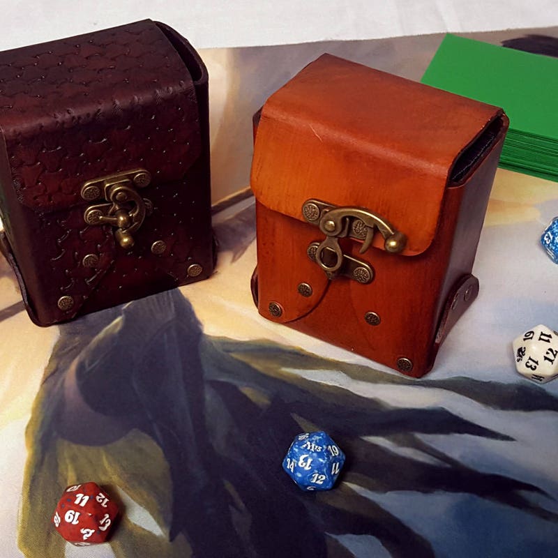 Leather Deck Box - Etsy
