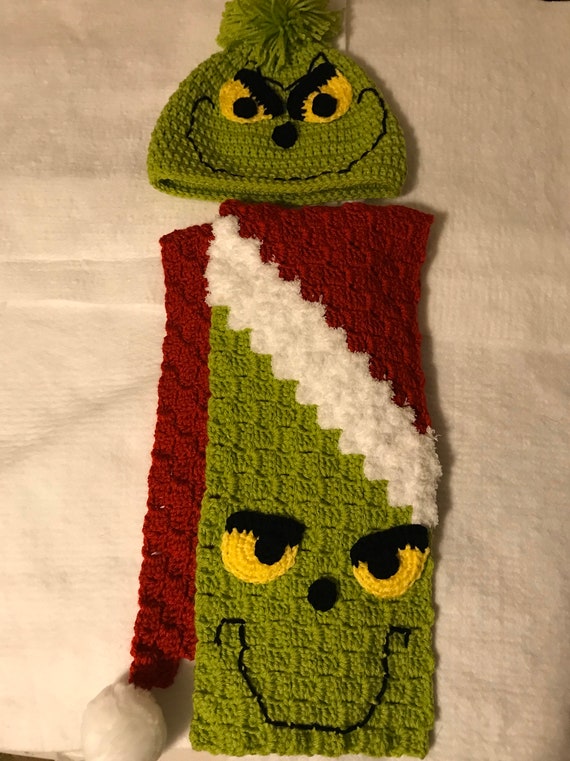Grinch Hat and Scarf | Etsy