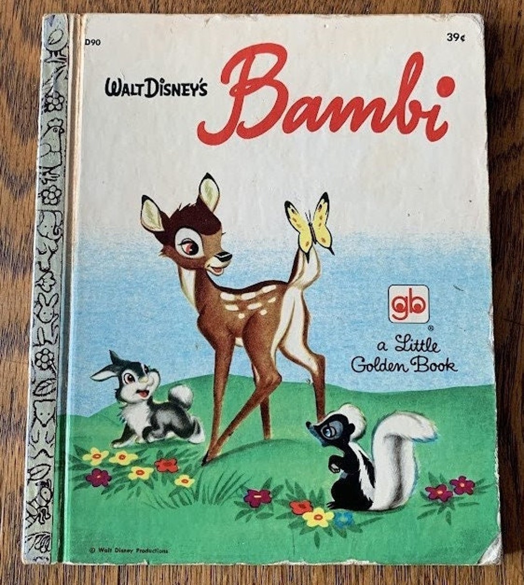 Vintage Walt Disney’s BAMBI Golden Book D-90, 1971 Edition Illustrated ...