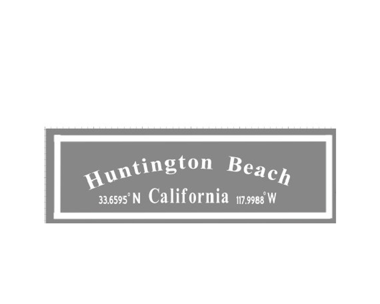 Huntington Beach coordinates Sign Wood Sign - Etsy