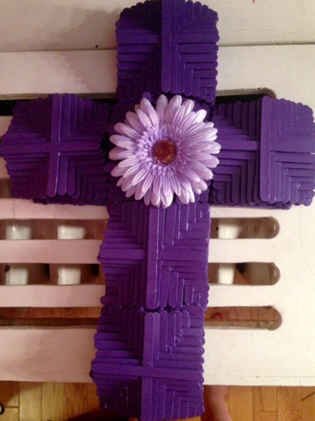 Popsicle Stick Cross Wall Decor - Etsy