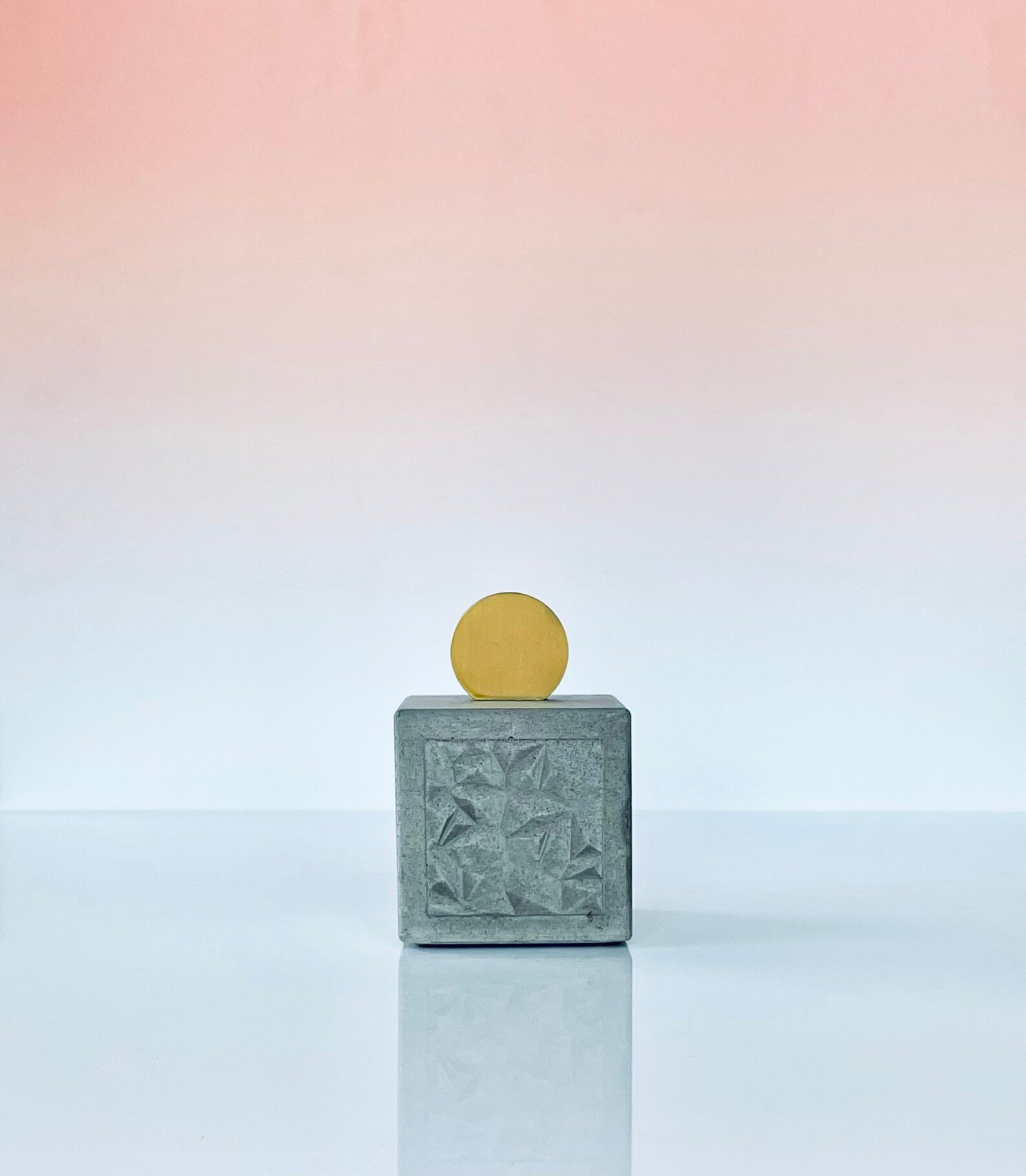 Luxe Concrete Paperweight With Brass Pull - Etsy