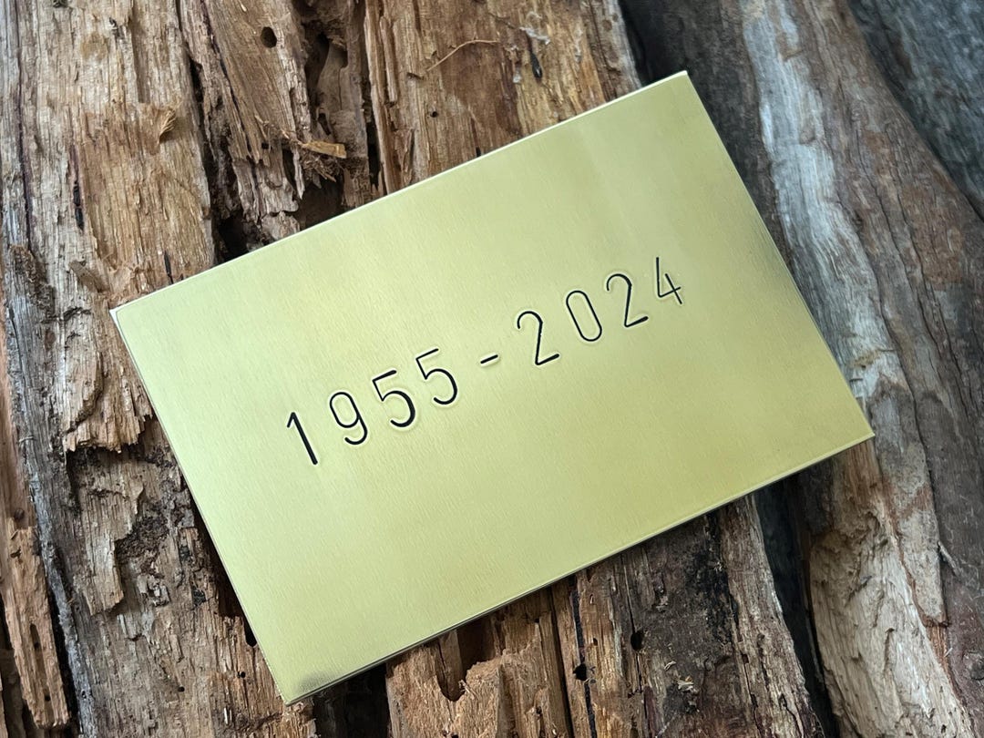 Hand Stamped Brass Name Plate: Custom Memorial Plaque Door Plate - Etsy