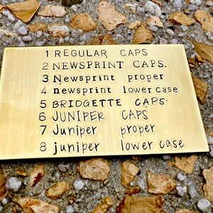 Hand Stamped Brass Pet ID Tag: 2mm Thick Filled Custom Hammered or ...