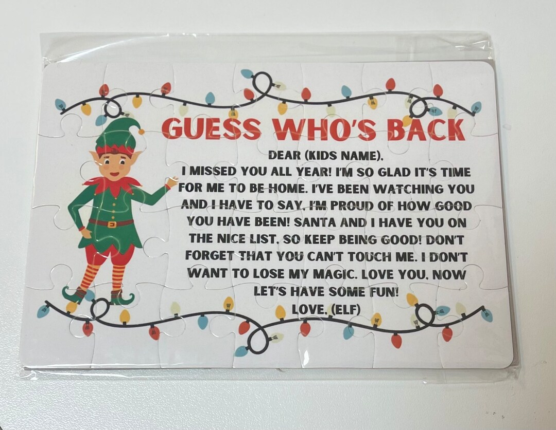 Custom 28 Piece Elf Puzzle - Etsy