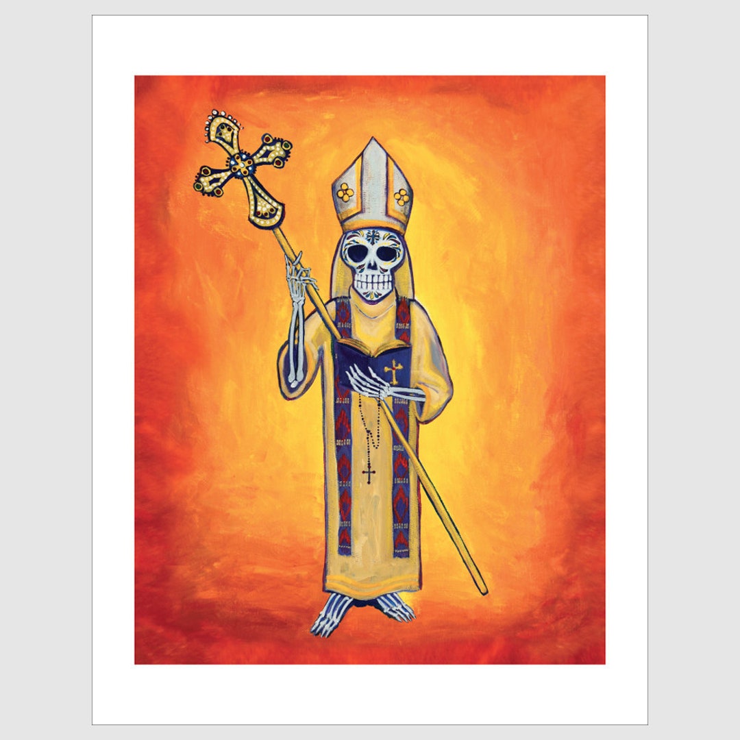 Sugar Skull Bishop Day of the Dead Artist Sean Wells // La - Etsy