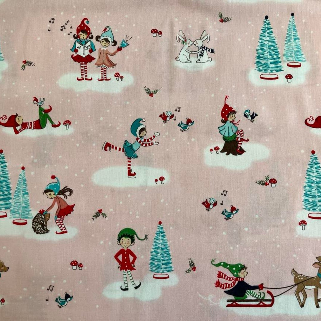 Pixie Noel Pink-riley Blake Design - Etsy