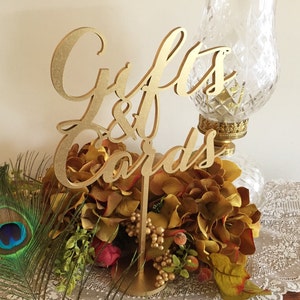 Gifts and Cards Sign - Party Signage - Gold, Silver or DIY - Laser Cut ...