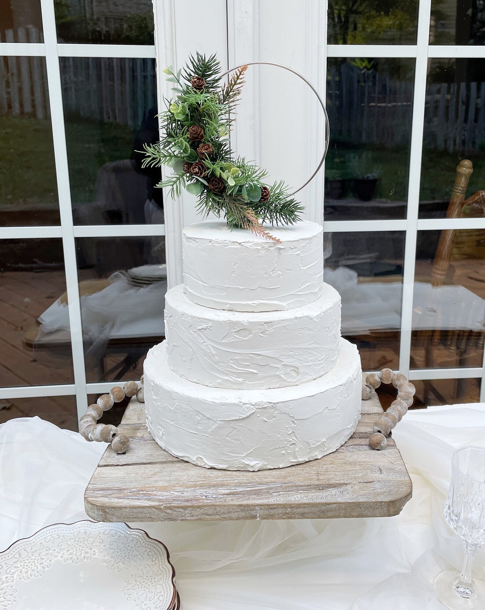 Greenery/ Pine Cones Cake Topper Winter Cake Topper - Etsy