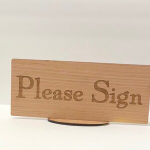 Laser Engraved Please Sign - Please Sign Guestbook Sign, Wedding ...