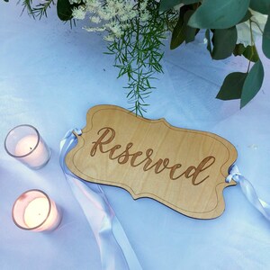Wooden Pew Reserved Sign - Pew Reserved Sign - Reserved Sign for Pews ...