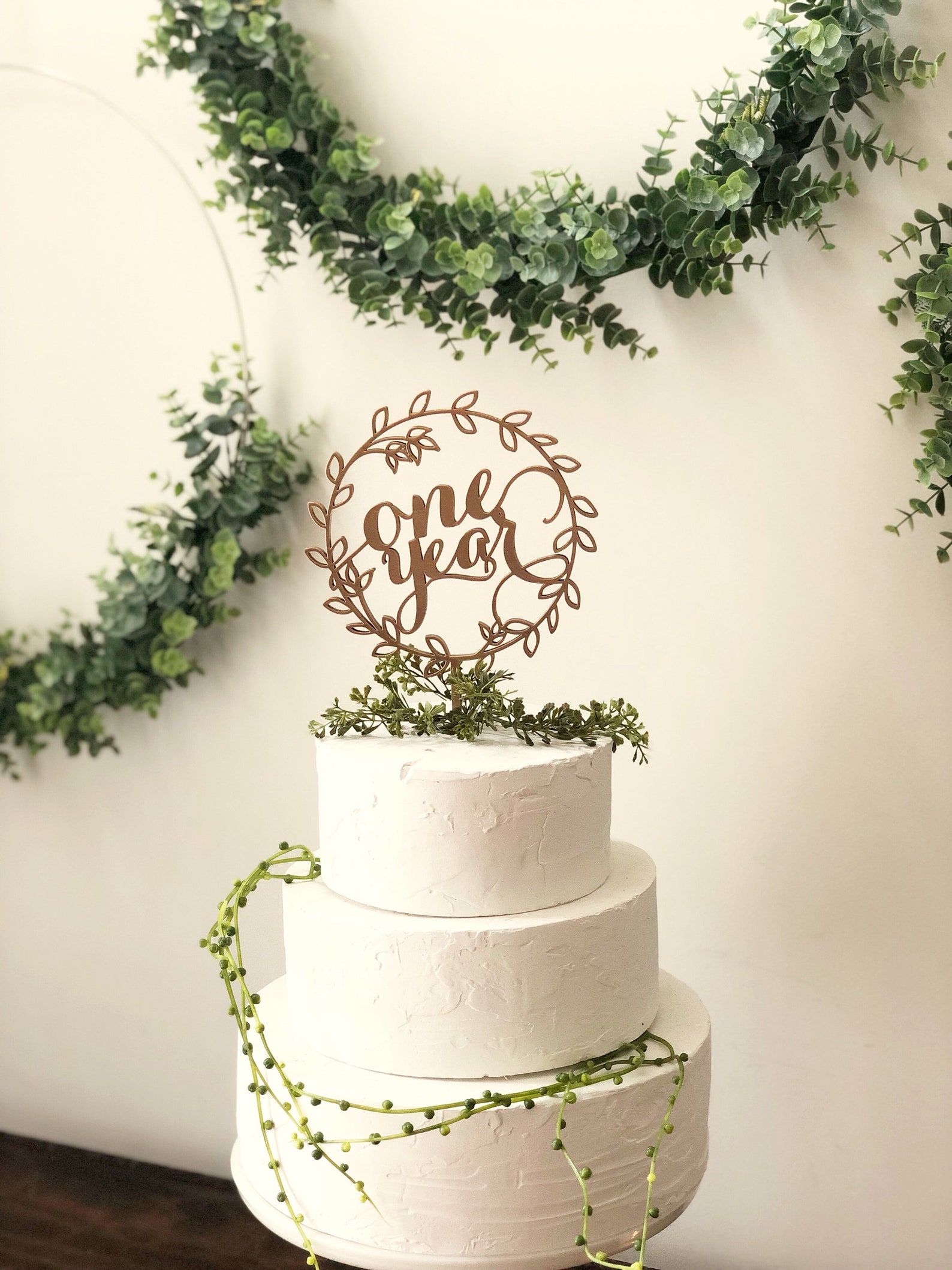 First Birthday Cake Topper - One Year Cake Topper - Baby One Year Cake ...