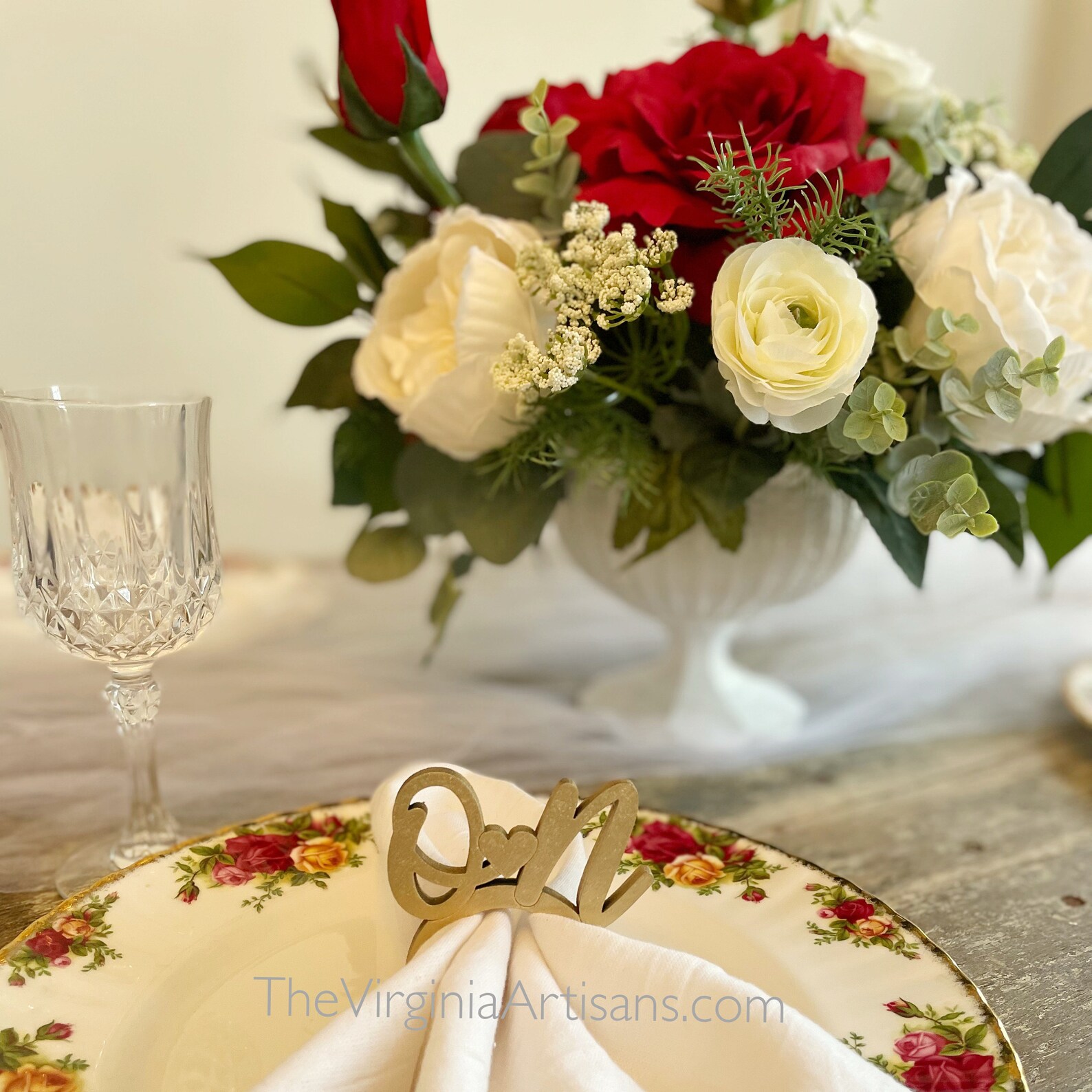 Red Roses Floral Arrangement Home Decor Red Roses - Etsy