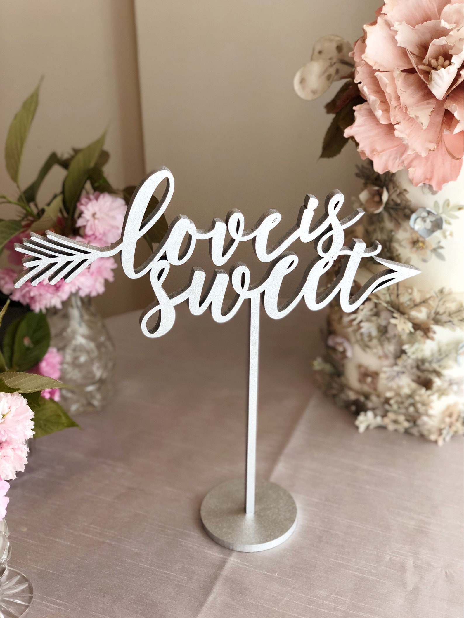 Love is Sweet Sign Love is Sweet Laser Cut Sign Love is - Etsy