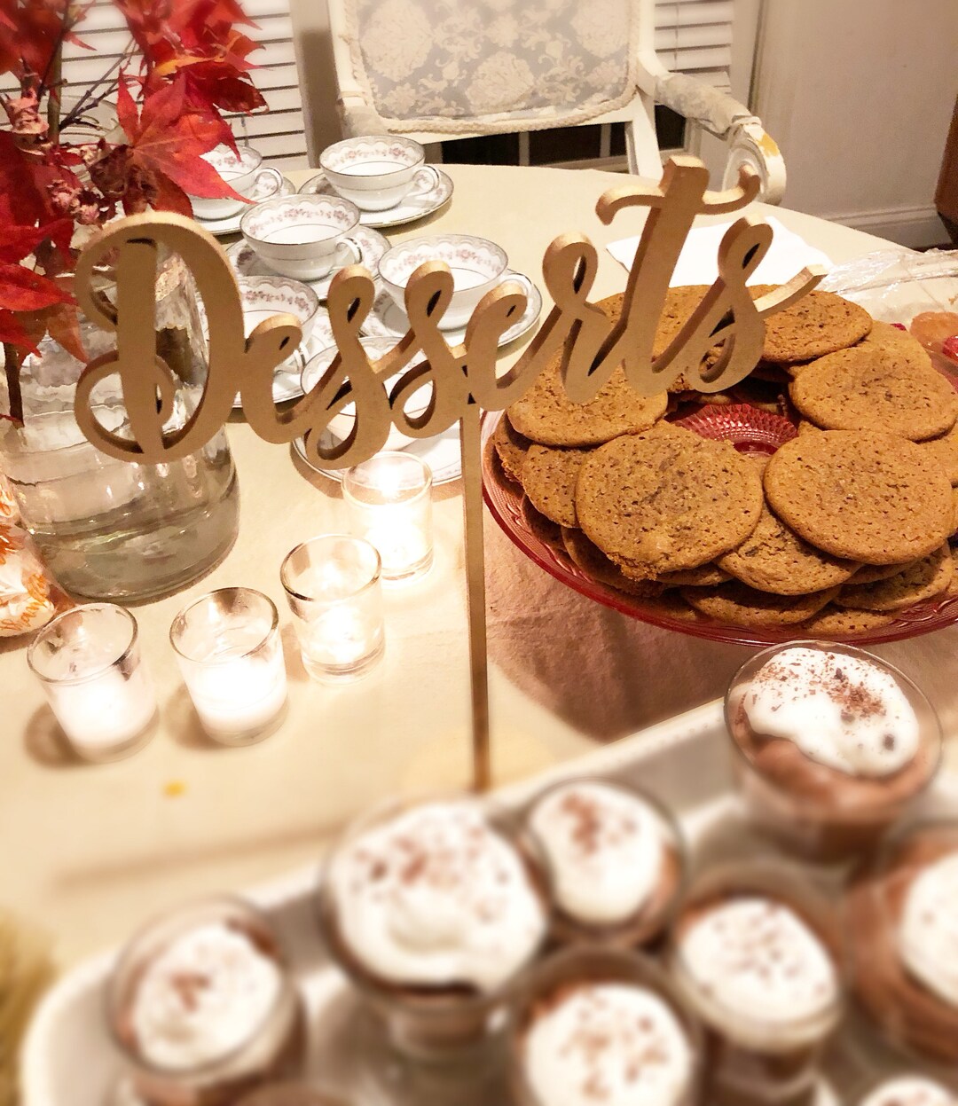 Desserts Table Sign - Desserts Sign - Laser Cut Desserts Sign ...