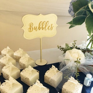Bubbles Sign - Wedding Bubbles Table Sign - Wood Bubbles Sign - Send ...