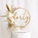 Dried Flowers Hoop Cake Topper With Number Floral Cake - Etsy