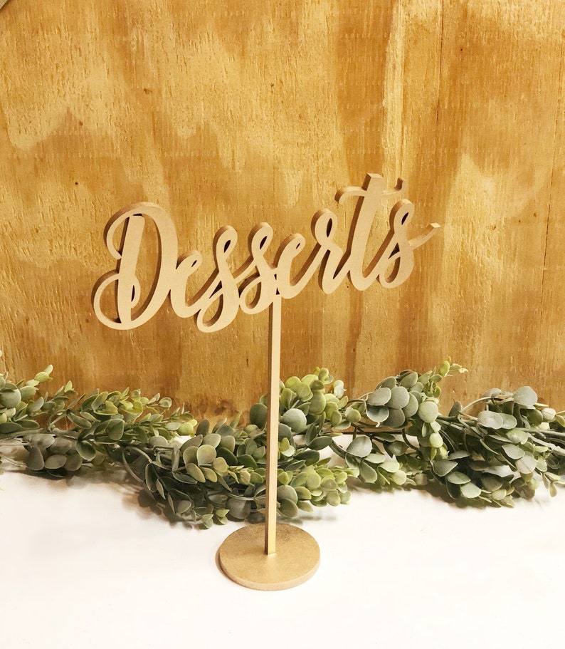 Desserts Table Sign Desserts Sign Laser Cut Desserts Sign | Etsy