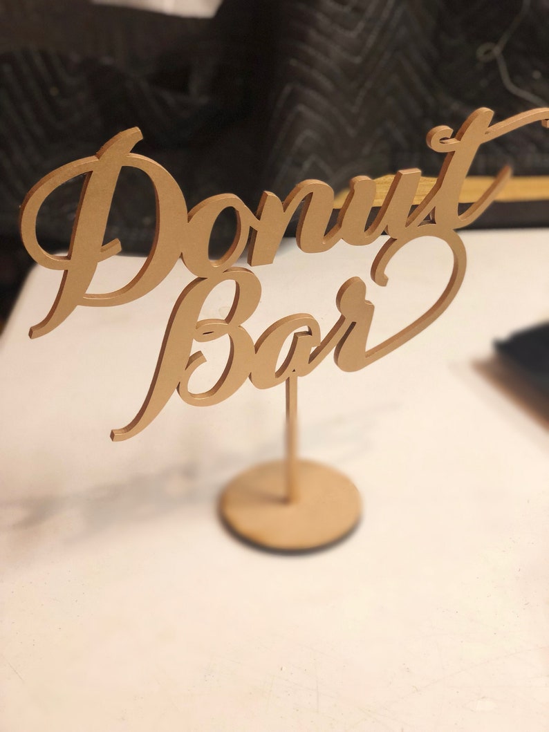 Donut Bar Table Sign Donuts Sign Laser Cut Donuts Sign - Etsy