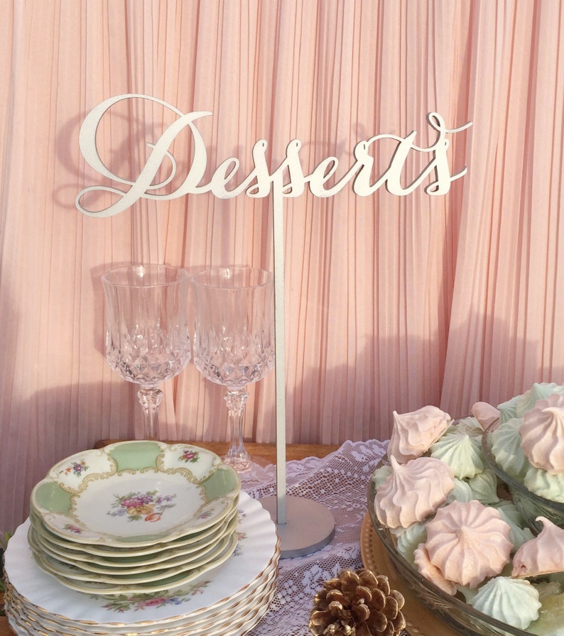 Desserts Table Sign Desserts Sign Laser Cut Desserts Sign | Etsy