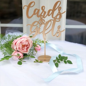 BEST SELLER! Cards and Gifts Sign - Party Signage - Gold, Silver or DIY ...