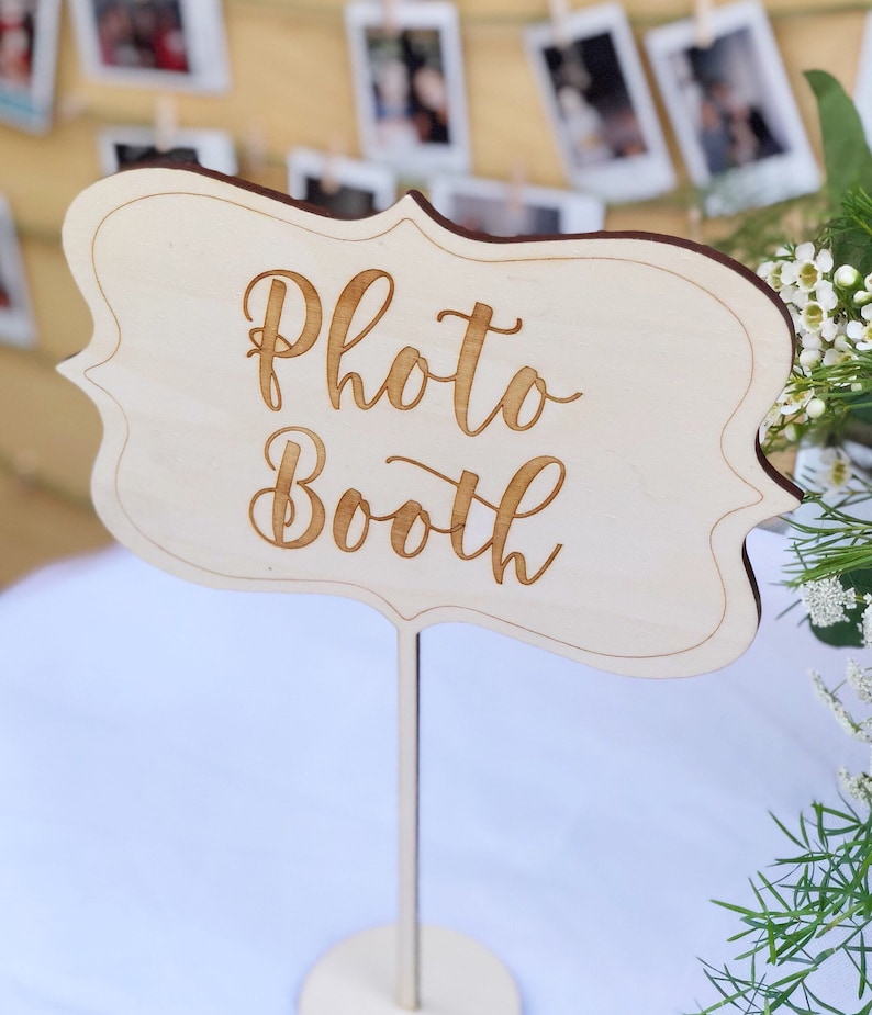 Photo Booth Sign Wooden Photo Booth Sign Photo Booth Table - Etsy