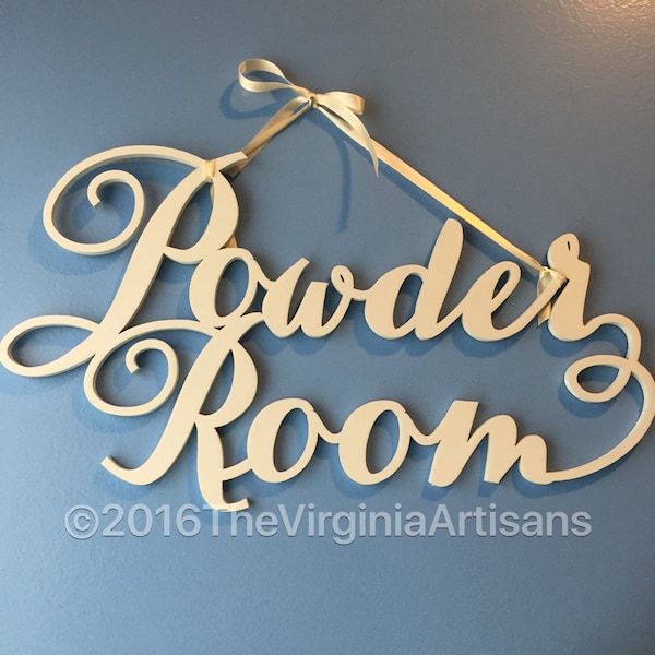 Powder Room Sign - Etsy